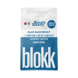KANDY KANDY – BLUE RASPBERRY 1:1 BLOKK GUMMIES (600mg) | Wavy Shrooms
